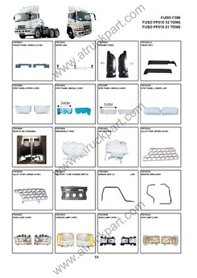 FUSO F380 FP510 Truck Spare Parts accesories body parts